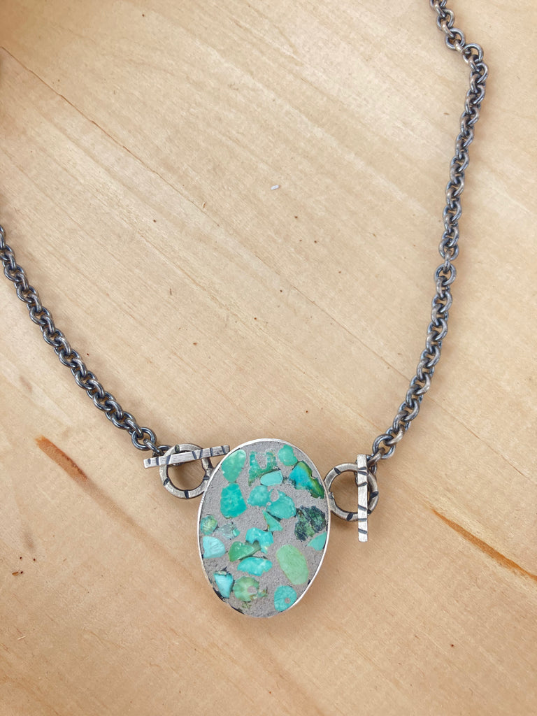 Turquoise & Grout Choker Necklace - Terri Logan Studio – Artifacts Gallery